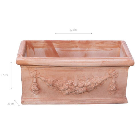 Flower box Terracotta planter Terrace pot Outdoor pot Made in Italy Pot ...