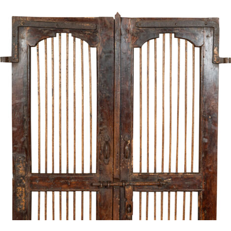 Solid wood and iron interior or exterior old medieval sliding door