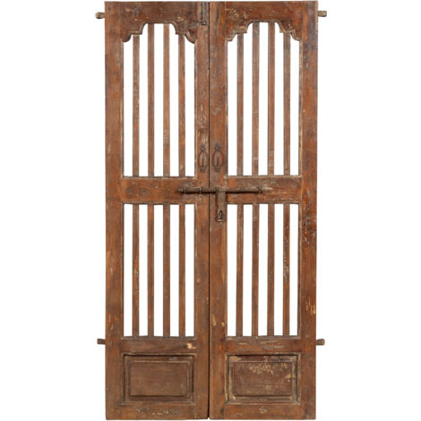 Solid wood and iron interior or exterior old medieval sliding door