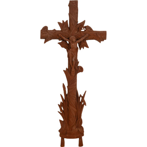 Cast iron made natural rust finish sized cross
