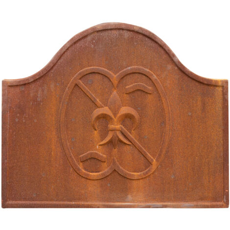 Cast iron made natural rust finish sized fireback