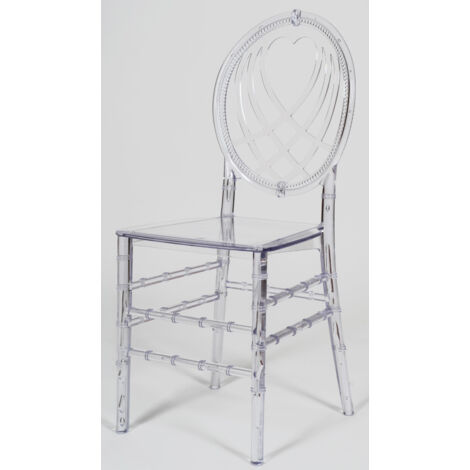 Transparent Polycarbonate Chairs Stackable Kitchen Chair 39x40x91 cm ...