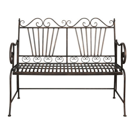 Outdoor iron bench 113x58x94 cm Garden sofa Bronzed bench Metal bench 2 ...