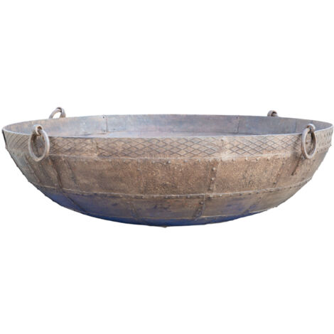 OLD WROUGHT IRON CONTAINER