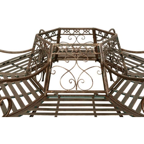 Iron tree bench 153x153x86 Round bench Circular outdoor round tree ...