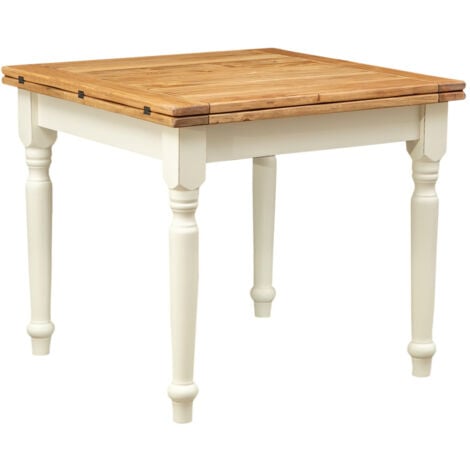 Solid wood table 90x90 cm Dining room and kitchen table Extendable ...