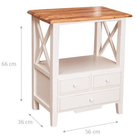 Country-style solid lime wood white frame natural top finish ...