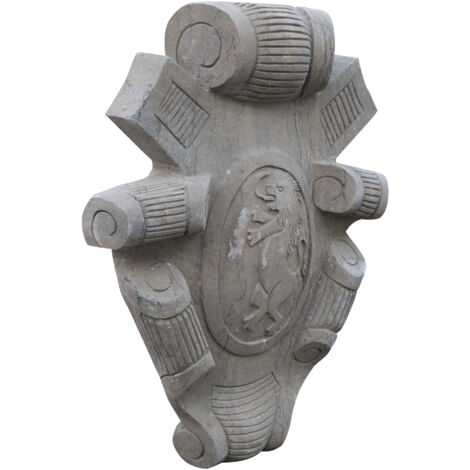 Stone made coat of arms W52xDP12xH65 cm sized