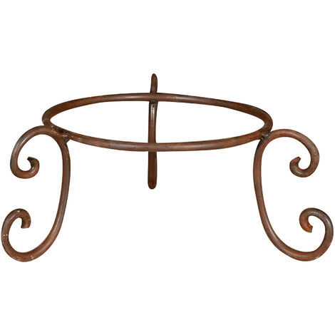 WROUGHT IRON POT HOLDER BASE