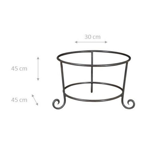 Hand forged full iron pot holder base