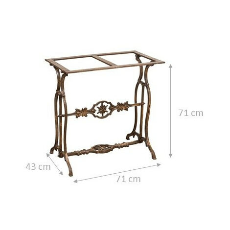 CAST IRON TABLE BASE WITH ANTIQUE FINISH