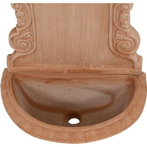 Terracotta garden fountain Outdoor and indoor wall fountain Wall ...