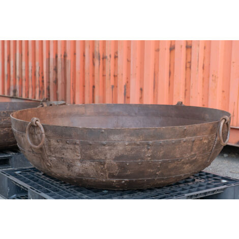 OLD WROUGHT IRON CONTAINER