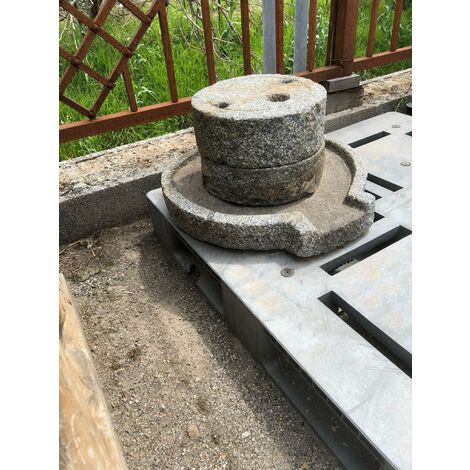 Ancient stone grinder and tray, assorted sizes