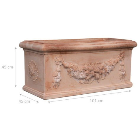 Flower box Terracotta planter Terrace pot Outdoor pot Made in Italy Pot ...