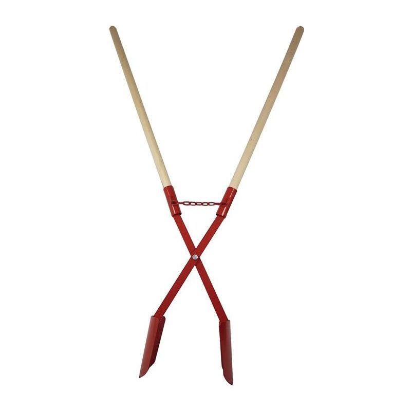 Pelle croisée pour poteaux de bois avec poignée en bois (110-280mm ...
