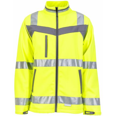 Veste softshell Plaline Warnschutz jaune/ardoise Taille 8XL