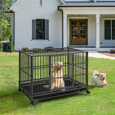Yaheetech Jaula para Perros de Interior Jaula Perros Grandes XXL 106×68 ...