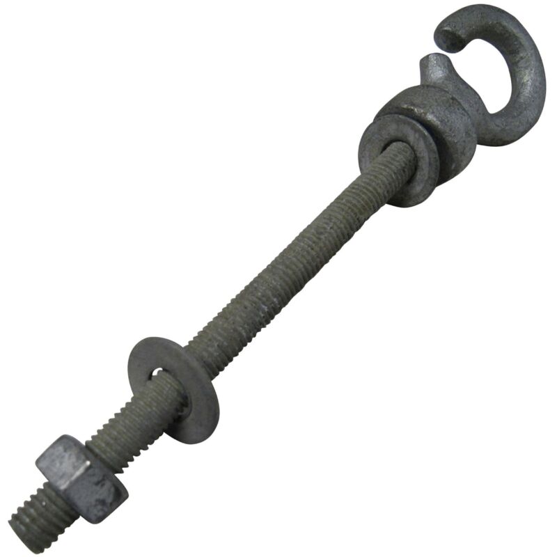 Wire Mesh Fencing Fixing Hooks (Galvanised End Post Single 3/8" 10MM 4")