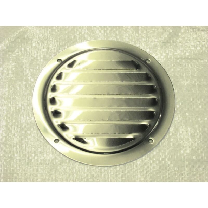 Stainless Steel Louvred Round Air Vent (126MM Circular Grille Metal Duct)