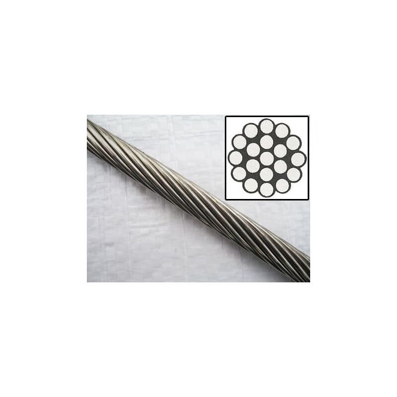 Stainless Steel Wire Rope Cable 8MM 1x19 (1M Length 1 x 19 Rigging Marine)