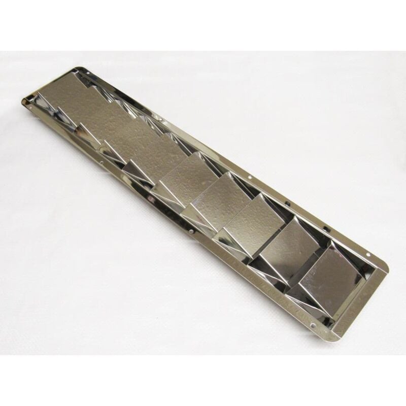 Stainless Steel Louvred Air Vent (527MM x 78MM Rectangular Grille Metal ...