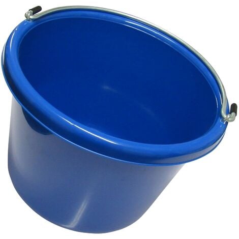Plastic Water Bucket with Handle (Blue 8L Small Paint Pail)