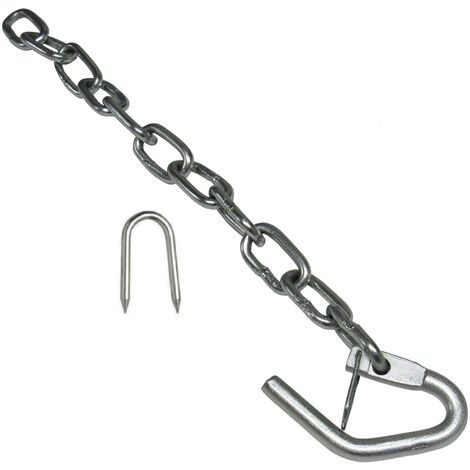 New Zealand Chain Gate Fastener 1000MM (Zinc Plated Staple Latch Catch)