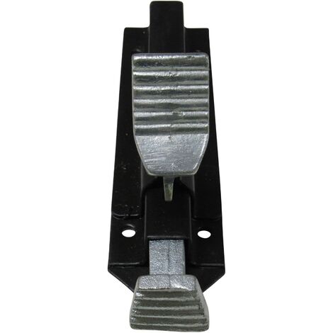 Heavy Duty Foot Operated Bolt (Gate Door Footbolt Floor Lock Black)