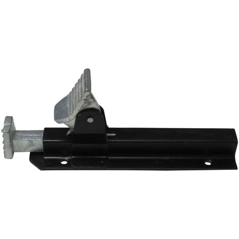 Heavy Duty Foot Operated Bolt (Gate Door Footbolt Floor Lock Black)