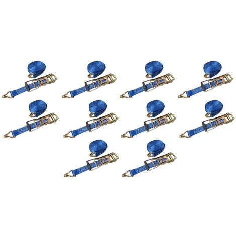 Ergo Ratchet Tie Down Strap 50MM 20M 5T X10 (Reverse Action Lashing Pull Down Claw Hook)