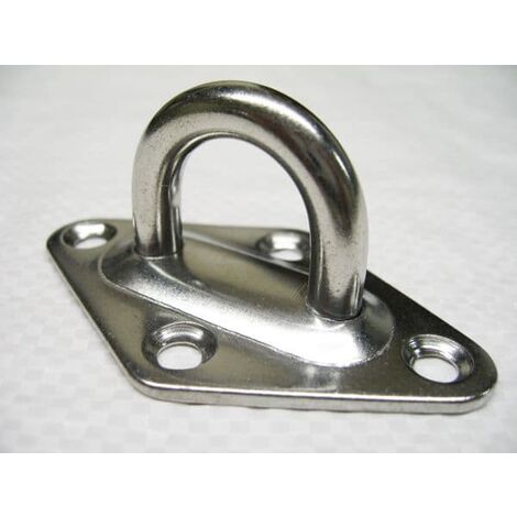 Stainless Steel Diamond Eye Plates X2 (6MM Marine Boat Deck Attachment)