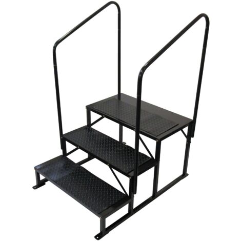 Portable Staging Stairs Portacabin Steps 3 Step (Non Slip Bolt Down ...