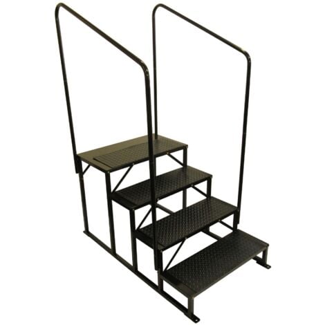 Portable Staging Stairs Portacabin Steps 4 Step (Non Slip Bolt Down ...