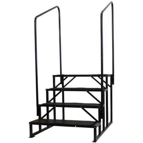 Portable Staging Stairs Portacabin Steps 4 Step (Non Slip Bolt Down ...