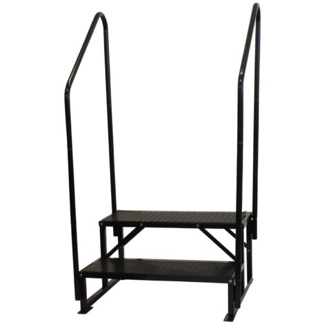 Portable Staging Stairs Portacabin Steps 2 Step (Non Slip Bolt Down ...