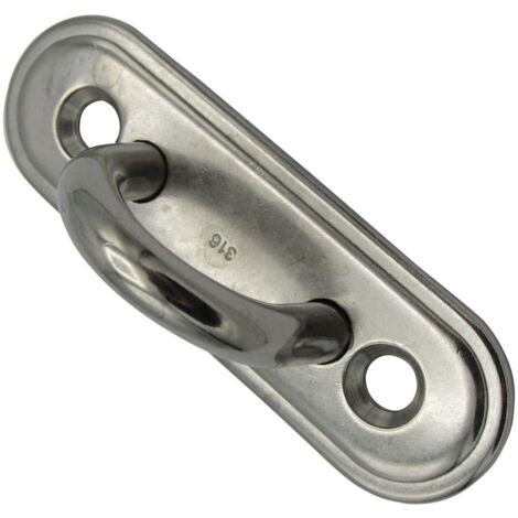 Oblong Pad Eye Plate 5MM Stainless Steel (Marine Rope Hook Loop Rigging)