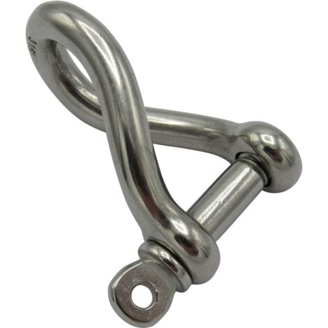 Stainless Steel Twisted D Shackle 5MM (Rigging Marine Rope Dee)