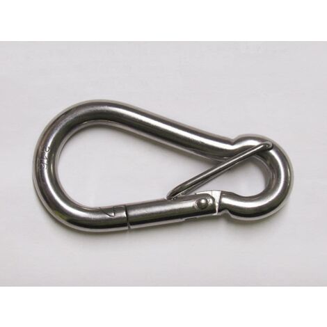 Stainless Steel Carbine Snap Hook with Safety Latch 8MM (Karabiner ...