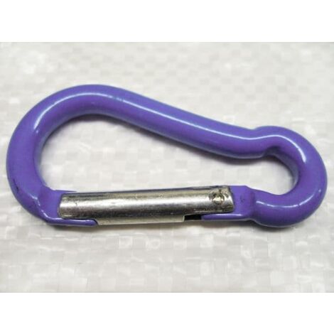 6MM X 60MM, Purple Coated Aluminium Carbine Hook - Spring / Snap / Fastener