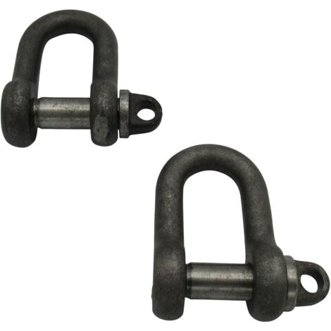 X2 0.25 Ton Self Colour Large Dee Shackles With Screw Pin - 250KG D ...