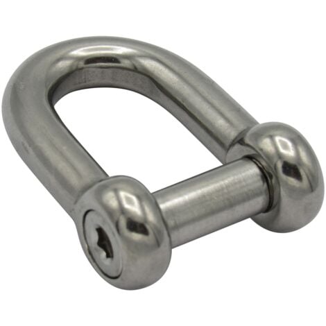 Stainless Steel D Shackle with Allen Screw Head 12MM (Dee Rigging Flush ...