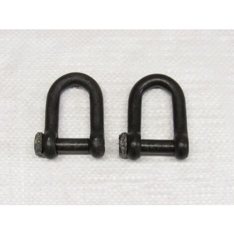 X2 1/2" X 1/2" Screw Pin Square Head Self Colour Dee Shackle - Trawler ...