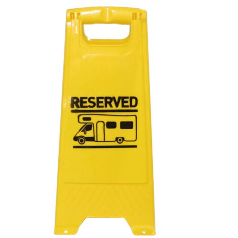 Yellow Motorhome Pitch Reserved Sign with Pegging Points - RV Board ...
