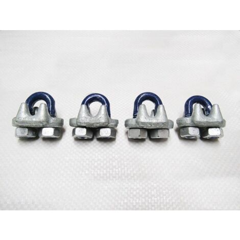 x4, 3/8" US FED Spec Wire Rope Grips - 10MM Bulldog Cip U Bolt FF-C-450