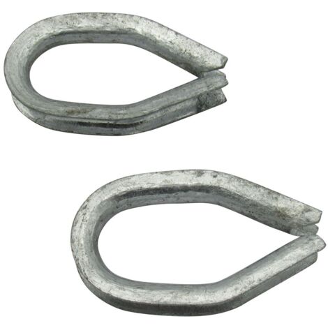 X2 20MM Galvanised Reeving Thimble - Eyelet Wire Rope Galvanised Finish