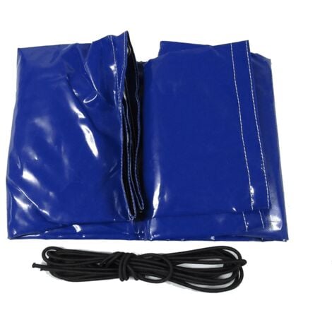 Blue Heavy Duty 4'x3' Vinyl Trailer Cover with Bungee Cord - Feet Foot ...