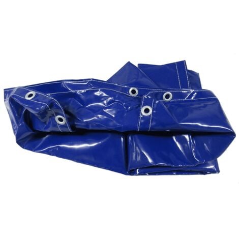 Blue Heavy Duty 4'x3' Vinyl Trailer Cover with Bungee Cord - Feet Foot ...