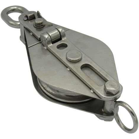 Stainless Steel Snatch Block with Swivel Eye 75MM (Pulley Bushed Sheave ...