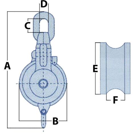 1.5 Ton Logging Snatch Block Pulley Stainless Steel with Swivel Oval ...